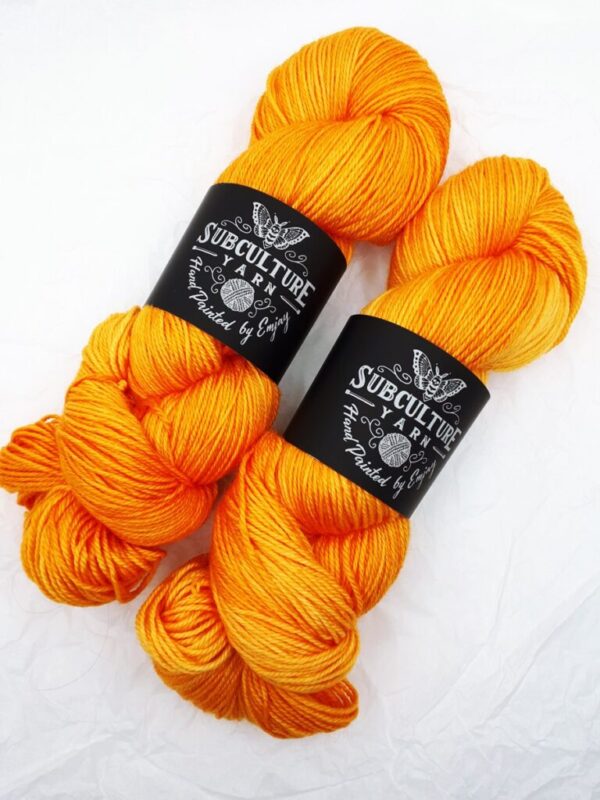 Orange Ewe Glad – Superwash Merino Nylon Fingering – Subculture Yarn